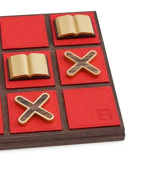 Assouline Walnut Tic-tac-toe Board