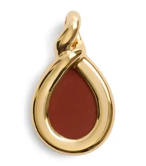 Monica Vinader Gold Vermeil And Jasper Gemstone Ochre Pendant