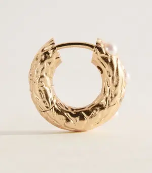 Anni Lu Freshwater Pearl-crystal Hoop Earrings