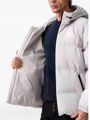 Karl Lagerfeld Quilted Hooded Jacket - Grey