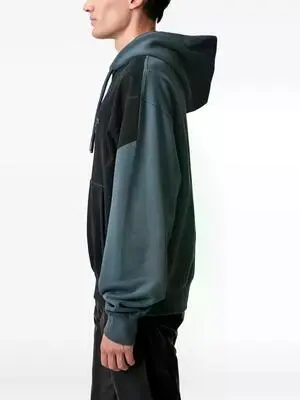 Off-White Negative Big Bookish Logo-print Colour-block Hoodie