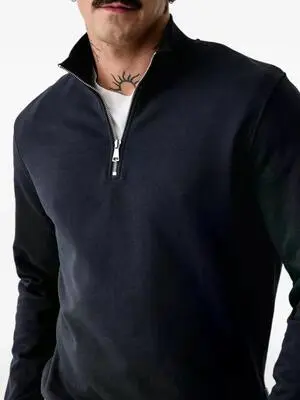 Marc O'polo Quarter-zip Ribbed-trim Cotton Sweatshirt