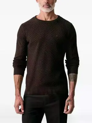 Lindbergh Diamond-knit Sweater - Brown