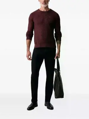 Lindbergh Textured-knit Crew-neck Sweater