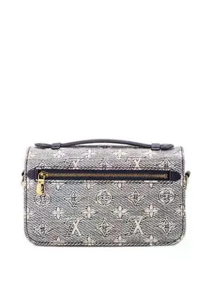 LOUIS VUITTON Pochette Metis Monoglam Jacquard Canvas East West Shoulder Bag - Blue
