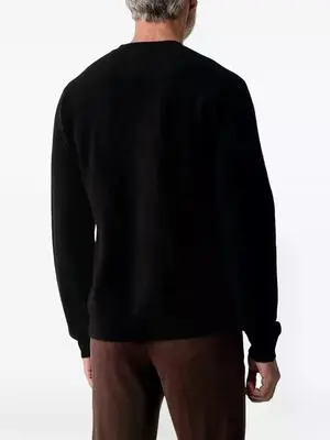 Lindbergh Embroidered-logo Crew-neck Wool Sweater
