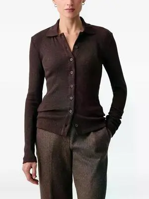 Marc O'polo Slim-fit Ribbed-knit Shirt - Brown