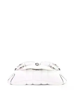 Gucci Horsebit Chain Vertical Quilted Leather Small Shoulder Bag - White