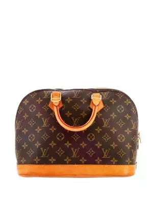 LOUIS VUITTON Alma Handbag Monogram Canvas Pm Satchel - Brown