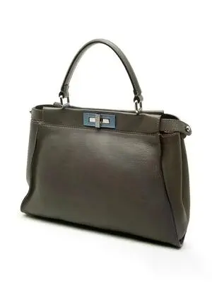 Fendi 2010-2026 Medium Leather Peekaboo Iconic Satchel