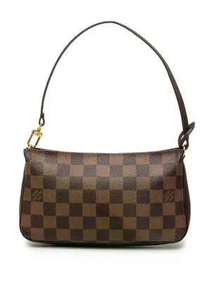 LOUIS VUITTON 2002 Damier Ebene Navona Shoulder Bag - Brown