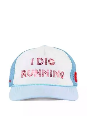 ALEX ZONO I Dig Running Mesh-panel Trucker Cap - Blue