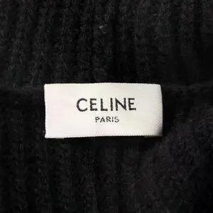 Celine 2010s Logo-patch Knit Hoodie