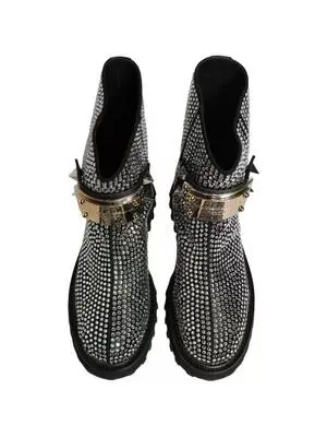 Dolce & Gabbana Crystal-embellished Studded Boots