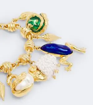 Chloé Embellished Enamel Charm Bracelet