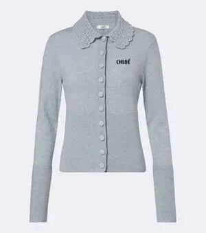Chloé Wool Cardigan - Blue