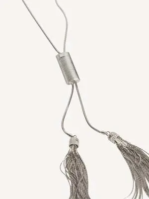 Balmain Long Brass Tassel Necklace