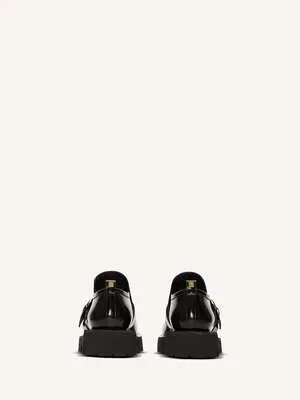 Balmain Anthem Loafers In Glazed Leather