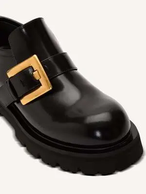 Balmain Anthem Loafers In Glazed Leather