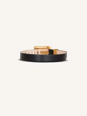 Balmain Anthem Calfskin And Crystal Belt
