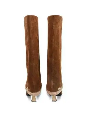 Karl Lagerfeld Debutante Shearling-trim Pointed-toe Boots