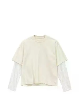 SONIA CARRASCO Layered-sleeve Cotton T-shirt