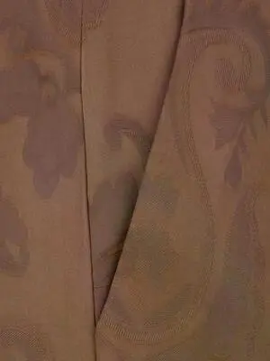 Etro Jacquard Trousers With Floral Paisley Motif - Brown