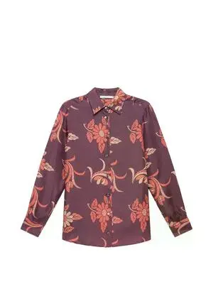 Malìparmi Floral-print Long-sleeved Shirt - Purple