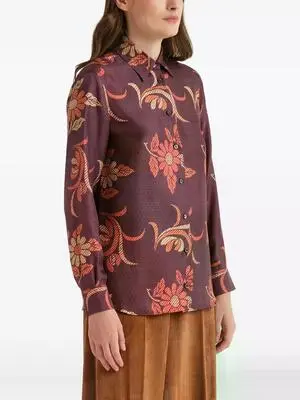 Malìparmi Floral-print Long-sleeved Shirt