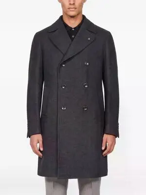 Tagliatore Double-breasted Herringbone Coat