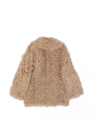 BLANCHA Shearling-effect Lapel Coat