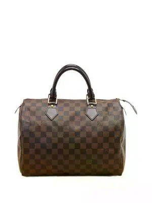 LOUIS VUITTON 2014 30 Speedy Damier Ebene Tote Bag