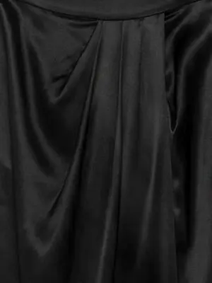 Max Mara Draped Satin Midi Skirt