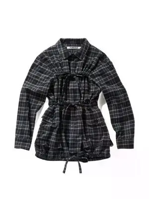 PERVERZE Check-pattern Drawstring Jacket