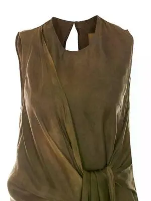 UMA WANG Draped Sleeveless Midi Dress