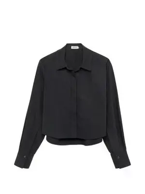 Simkhai Renata Cropped Button-down Shirt - Black