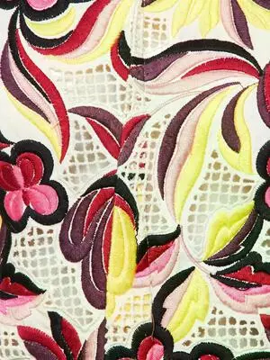 Marni Floral-embroidered Asymmetric Top