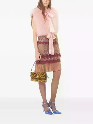 Valentino Garavani Devain Small Shoulder Bag In Animalier Jacquard Fabric