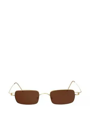 LINDBERG 8220 Rectangle-frame Sunglasses - Gold