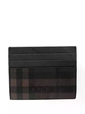 Burberry Check Card Case - Brown