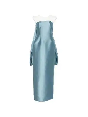 Solace London Dandridge Strapless Oversized-bow Maxi Dress