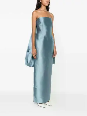 Solace London Dandridge Strapless Oversized-bow Maxi Dress