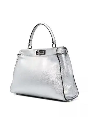 Fendi 2000-2010 Medium Leather Selleria Peekaboo Iconic Satchel