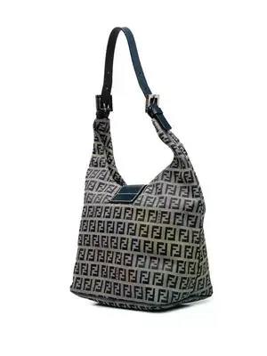 Fendi 2000-2010 Zucchino Canvas Shoulder Bag