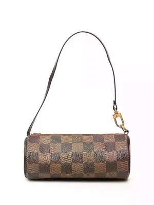 LOUIS VUITTON 1990-2010 Damier Ebene Papillon Pochette Handbag - Brown