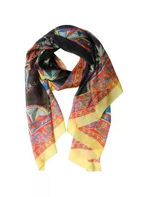 Dolce & Gabbana Multicolor Silk Printed Shawl Stole Scarf