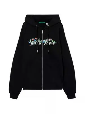 Off-White Mr. Davis Certified Gold Skate Zip Hoodie - Black