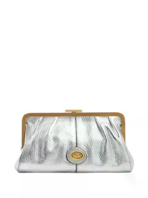 THE BRIDGE Logo-plaque Clutch Bag - Silver