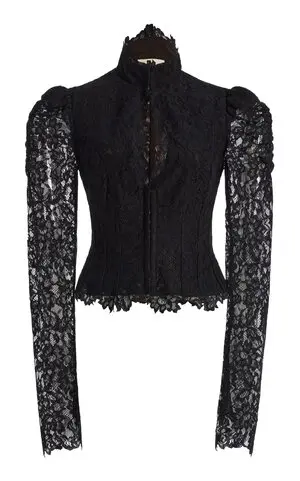 DE LA VALI Vitalis Lace Top - Black