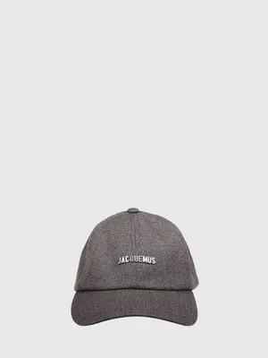 Jacquemus Cotton Baseball Cap With Applied Metal Logo